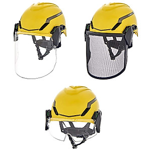 MSA 10204347 H1 V-Gard Helmet with Fas-Trac III Ratchet Suspension | Polyethylene Shell, Superior Impact Protection, Self Adjusting Crown Straps - Standard Size in Gray