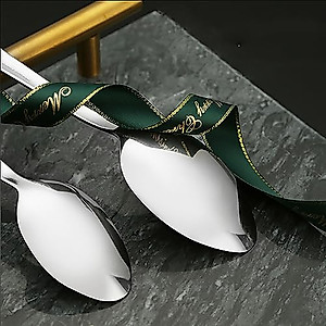 Silverware Set for 12,Stainless Steel Flatware Cutlery Unique Bordered Striped Tableware Utensil Set Knives Forks Spoons,Dinnerware Sets for Party Kitchen Wedding Gifts 48-piece