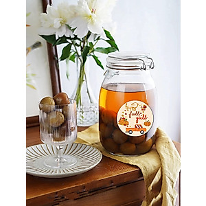 Happy Fall Y'all Stickers,Thanksgiving Stickers,Autumn Floral Thank You Labels for Party Favors,Envelope Seals & Goodie Bags,1.5 Inches,500Pcs.