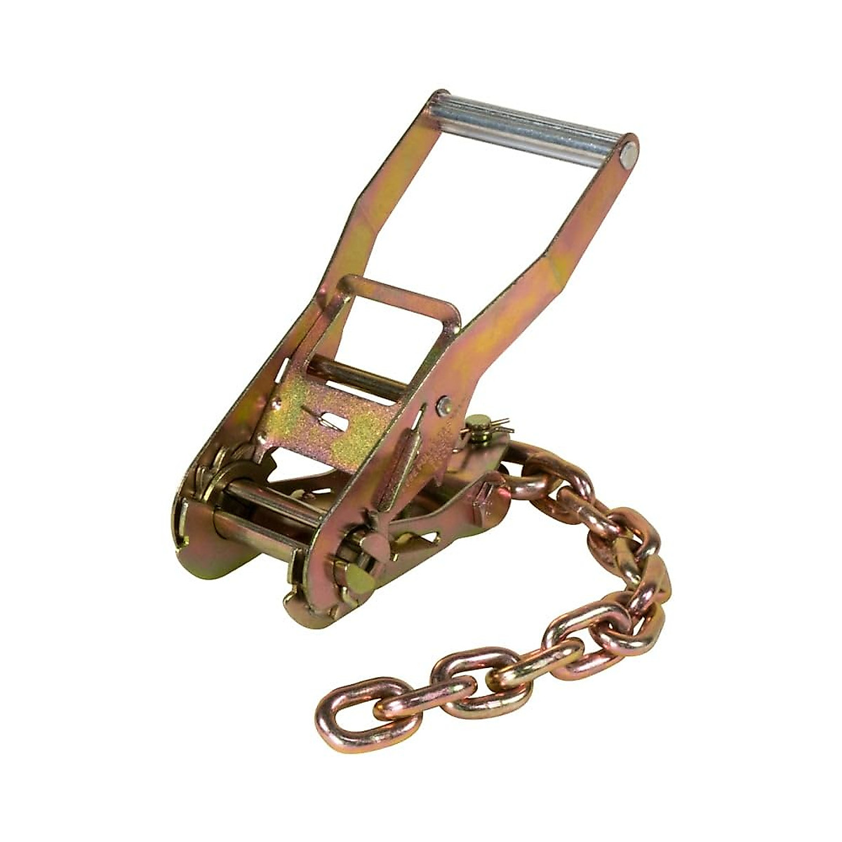 Mytee Products 4 Pack 2" x12' Car Tie Down Straps for Trailer with Chain Extension - 3333 Lbs WLL Lasso Style Tire Straps for Car Trailer with Ratchets - Vehicle Tie Down Wheel Strap for Hauling Cars