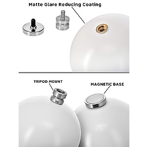AdirPro 6 Scanning Spheres 145mm Diameter with Magnetic Base - Great for Surveying - Carry Case Included