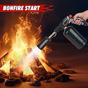Cooking torch lighter - Kitchen butane torch - Propane culinary Blowtorch - For Searing Steaks and Creme Brulee - Sous Vide - Outdoor Charcoal Lighter or Campfire Starter