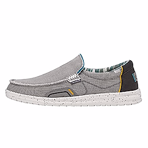 Hey Dude Men's Mikka Hawk Dusty Grey Size 10 | Menâ€™s Loafers | Menâ€™s Slip On Shoes | Comfortable & Light-Weight