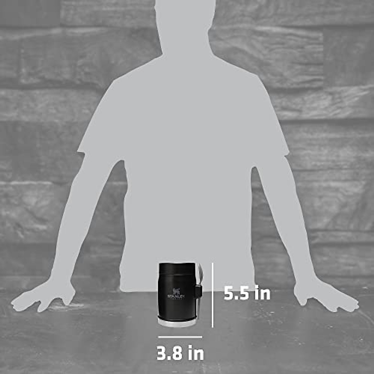 Stanley 10-09146-003 The Heritage Vacuum Food Jar Matte Black 14OZ / .4L