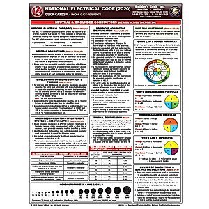 NATIONAL ELECTRICAL CODE (NEC) 2020 Quick-Card