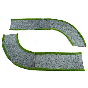 War World Gaming Road Straight and Curved Sections – 28mm Wargaming Scenery Terrain Model Diorama