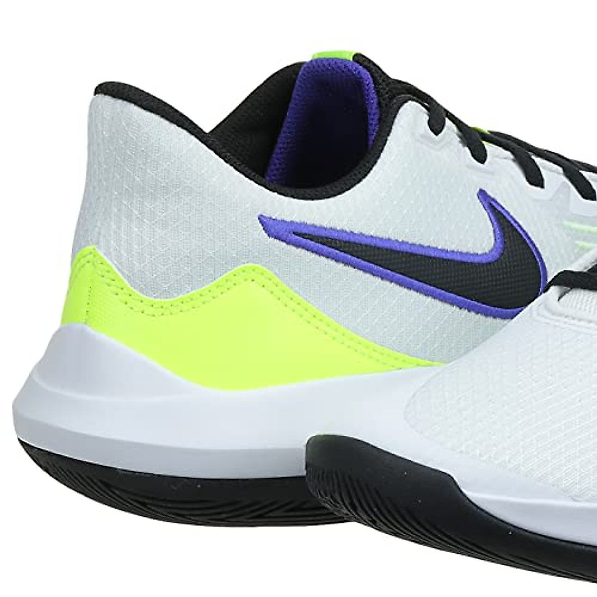 Nike Precision 5, White/Black-Barely Volt-Volt, 9