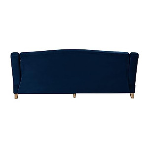 Serta Sophie Navy Velvet Convertible Sofa