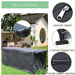 Live Animal Trap Cage with Cover, Cat Trap for Stray Cats 32 Inch Heavy Duty Folding Skunk Trap with Real Door for Raccoons, Opossums, Groundhogs, Skunks, Feral Cats, Squirrels-2 Packs