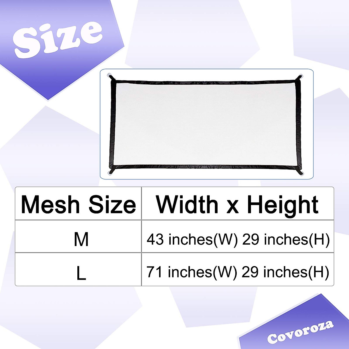 Portable Magic Gate for Pets Dogs, Folding Mesh 71 X 29 Inch Heighten Hooks Safe Guard Isolated Gauze for House Indoor Stair Doorway Use Black Large