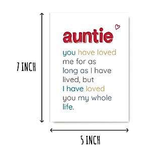 Auntie You Have Loved - Special Auntie's Day Card - Birthday Card For Auntie - Sentimental Card For Auntie - Meaningful Card For Auntie…