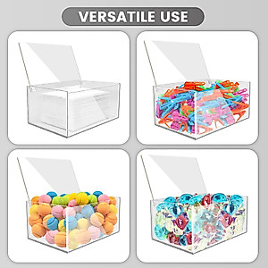 GVPIPYS Acrylic Dryer Sheet Holder,Clear Dryer Sheets Dispenser Container Box with Lid,Dryer Sheet container for Laundry Room,Laundry Sheet Holder for Organizing Fabric Dry Sheet and Laundry Pods