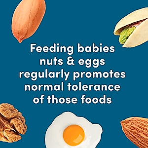 Lil Mixins Early Allergen Introduction Powder, Tree Nut | Baby Stage 1-3, For Infants & Babies 4-12 Mo., Support Healthy Food Tolerance | Individual Packets, 2 Month Supply