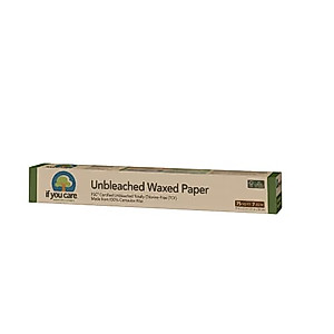 If You Care Wax Paper Rolls – 12 Pack of 75 Sq Ft Rolls - Unbleached, Chlorine Free, 100% Natural Soybean Coated Waxed Sheets, Liner for Baking, Cooking, Food Wrapping