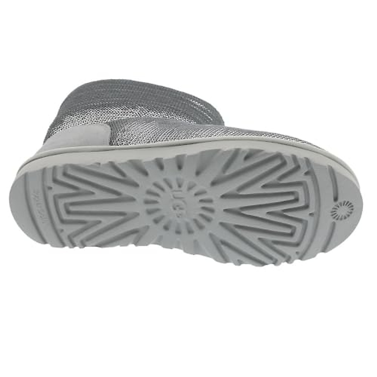 UGG Unisex-Child Classic Mini Mirror Ball Boot, Silver, 11 Toddler