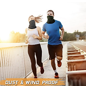 6 Pack Neck Gaiter Bandana Face Mask: Cooling Gator Mask for Outdoor Protection Breathable Face Cover Neck Scarf Protect from Dust Sun for Men Women Fishing Cycling Facemask Gaitor Balaclava, Red