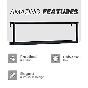 3 Tiered Wall Shelf – Floating Shelf Wall Mounted for Living Room, Bedroom, Bathroom, Kitchen – Wall Display Bookshelf - Storage Rack for Organization and Scandinavian Décor (Modern)