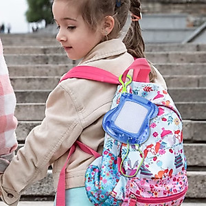 12 Mini Drawing Board for Kids (12 Pack) Bulk Backpack Keychain Clip Drawing Boards, Erasable Doodle Sketch and Writing Pad for Boys & Girls by 4E's Novelty