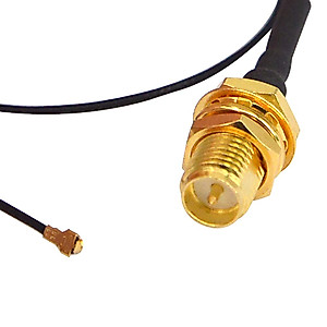 UFL to SMA M.2 NGFF IPX IPEX MHF4 to RP SMA Female (Male pin) RF Pigtail WiFi Antenna Extension Cable 0.81mm for PCI WiFi Card Wireless Router M.2 Cards Pack of 2 (6 inch (15 cm))