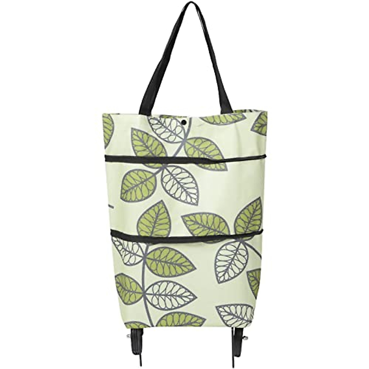 Cabilock Collapsible Trolley Bags Folding Shopping Bag with Wheels Foldable Shopping Cart Reusable Grocery Bags Shopping Trolley Bag on Wheels B