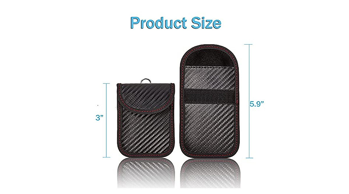 Faraday Key Fob Protector 2-Pack - RFID Signal Blocking Pouches