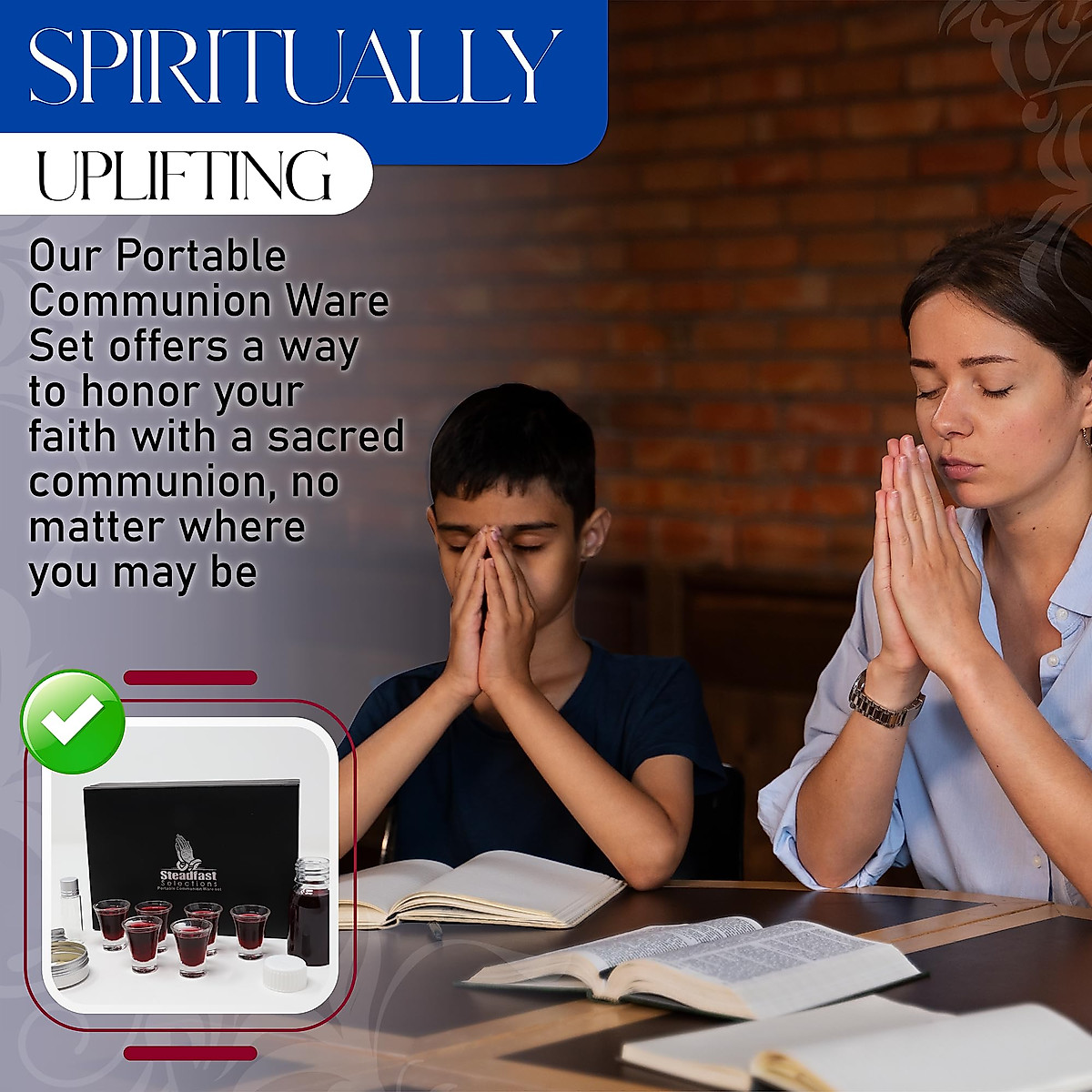 Steadfast Selections Portable Communion Set, Home Communion Kit, Portable Communion Kit for Travel, Travel Communion Set Portable, Wedding Communion Set, Communion Kits for Home Visits