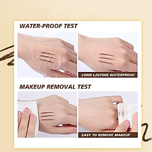 Eyebrow pencil, long-lasting waterproof and durable ultra-fine automatic makeup pencil, 3 colors (03# BLACK GRAY)