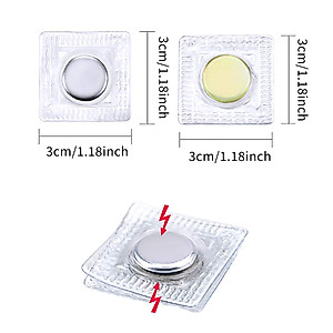 Fireboomoon 32 Pairs 1.18 Inch Invisible Hidden Sew Magnetic Snap,PVC Strong Magnetic Closures Fastener Snaps Buttons for Purses Handbag Clothing DIY Crafts