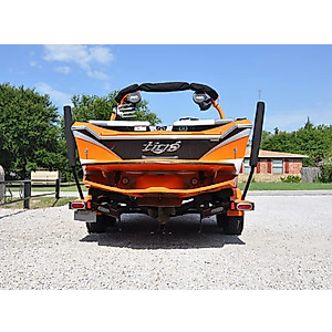 Mad Dog Boat Trailer Guide Pole Pad and Cover with Capped Ends | 36 Inch | Black | Heavy Duty UV Fade Proof Canvas | Set of Two