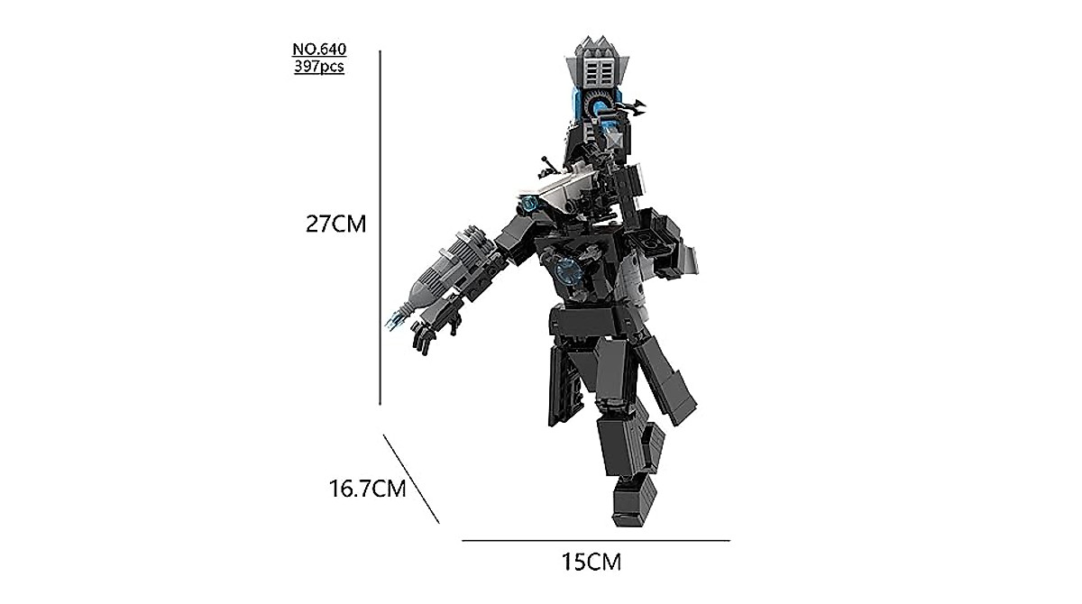 Skibidi Toilet Titan Toy Building Blocks Set for Kids