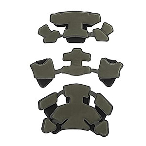 Rtuates Helmet Chin Strap, Easy to Install Helmet Padding Kit Comfortable Exquisite Workmanship Strong Compatibility for Wendy for Fast (Army Green Sponge)