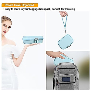 Elonbo Hard Carrying Case for NIIMBOT D11/D110 Label Maker Machine, Portable Bluetooth Wireless Label Printer Travel Bag, Small Thermal Sticker Printer Storage Holder,Extra Pocket Fits Tape Cable,Blue