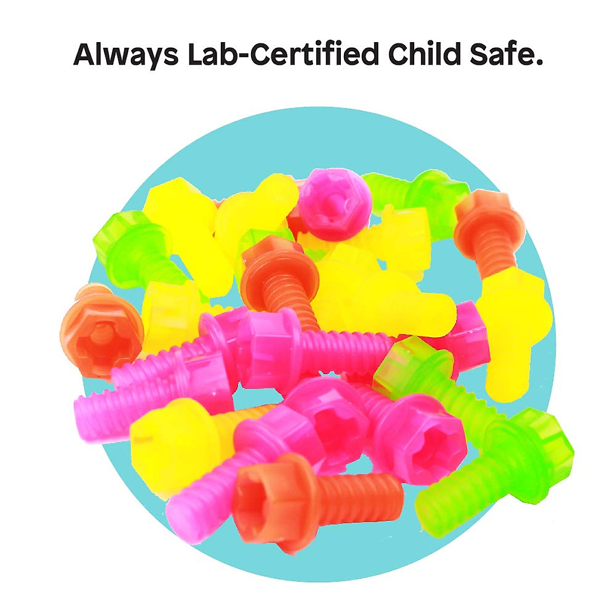 Boley Builders 67-Piece Electric Screwboard STEM Toy Set - Powered Screwdriver, Drill Bits, Colorful Bolts - Educational Learning Toy for Kids and Toddlers - Boys and Girls Tool Kit