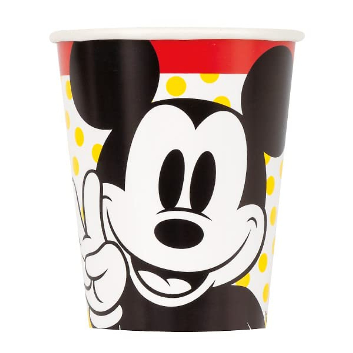 Unique Mickey Mouse Birthday Party Supplies Bundle Pack includes 24 Party Paper Cups and 1 Dinosaur Sticker Sheet