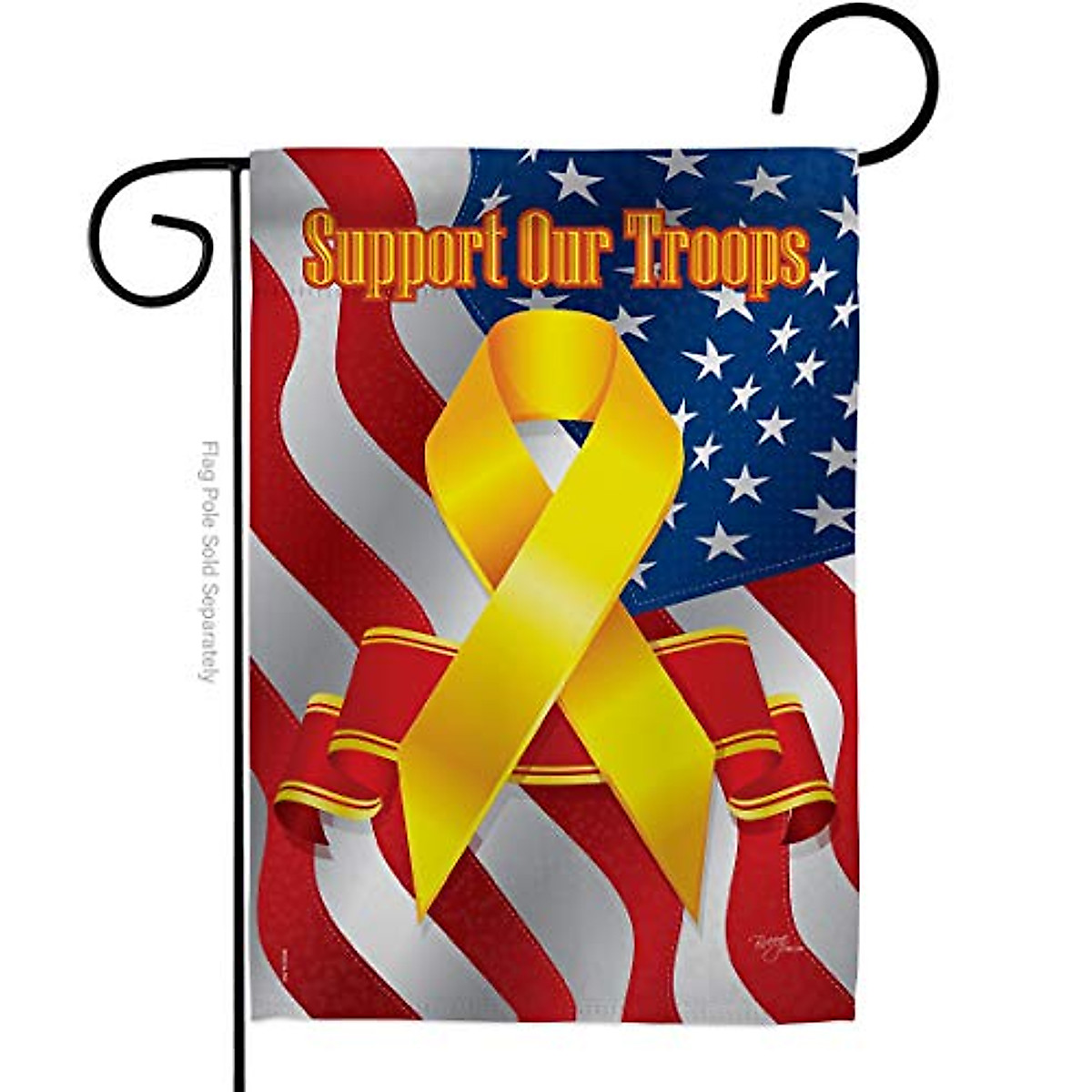 Breeze Decor Proud Grandparent Garden Flag Pack Armed Forces Marine Corps USMC Semper Fi United State American Military Veteran Retire Official Support Our Troops House Yard Gift, Made in USA