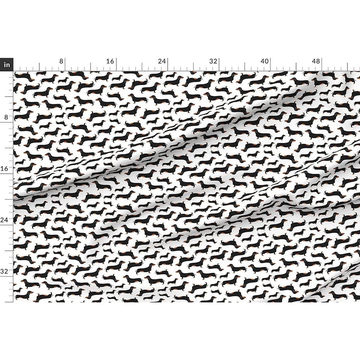 Spoonflower Fabric - Black Dachshunds Dog Dachshund German Pet Puppy Wiener Retro Printed on Minky Fabric by The Yard - Sewing Baby Blankets Quilt Backing Plush