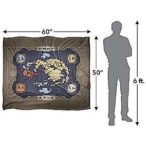 Avatar The Last Airbender Blanket, 50"x60" Map Silky Touch Super Soft Throw Blanket
