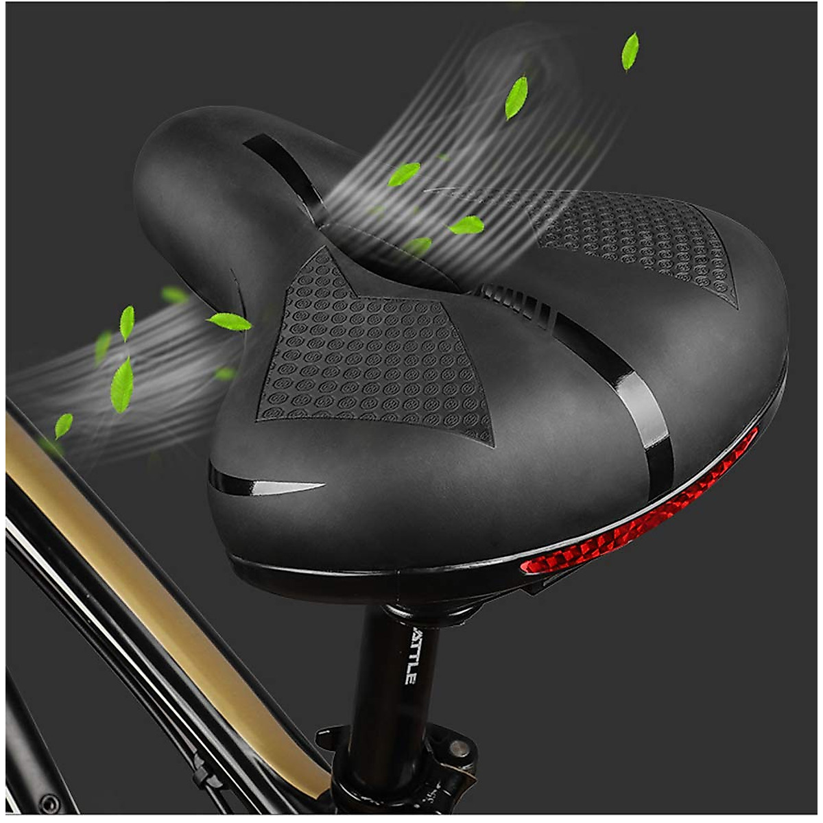 Feluz Bike Saddle, Comfortable Bicycle Seat Saddle for Mountain Road BMX Bikes, Cycling Accessories