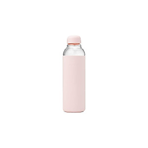 W&P Porter Silicone Sleeve Bundle Collection - Water Bottle, Plastic Bowl, and Utensil Set - BPA-Free Plastic, Dishwasher Safe, Portable, Travel Set (Blush)