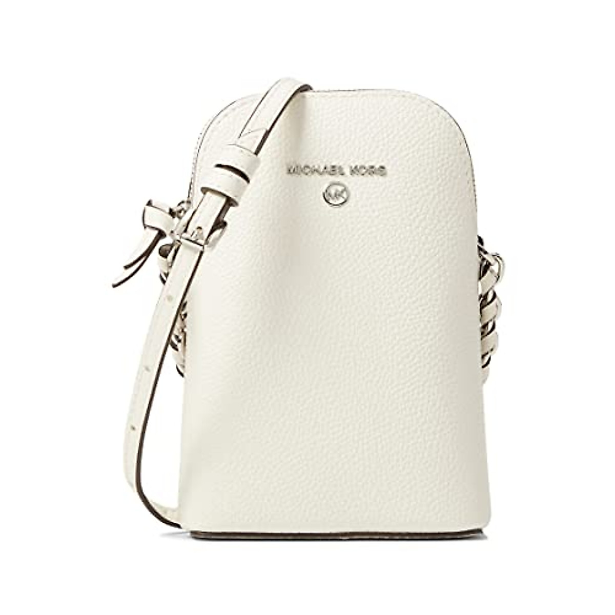 Michael Kors Jet Set Charm Small North/South Chain Phone Crossbody Optic White One Size