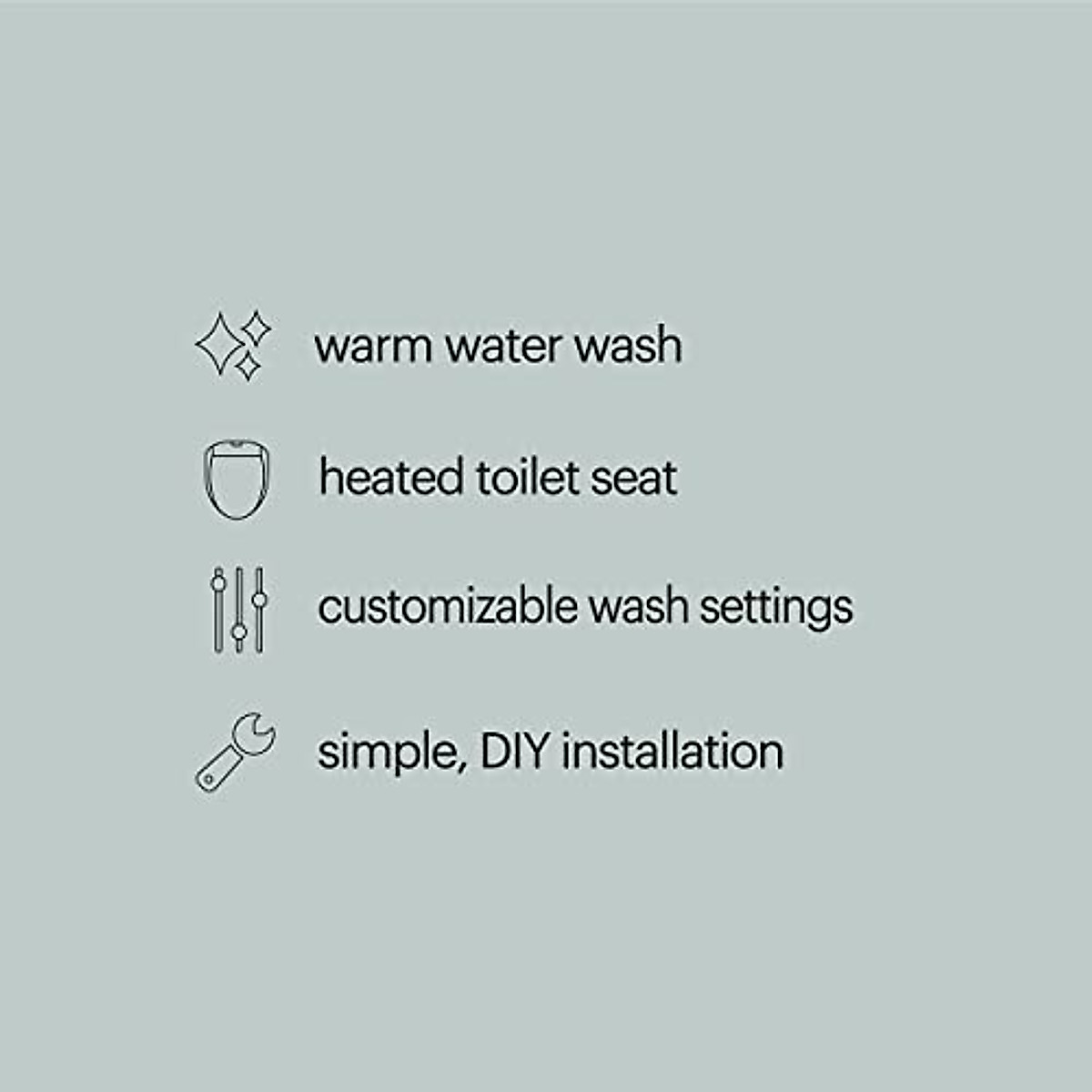 Brondell LT89 Electric Bidet Toilet Seat, Fits Round Toilets, White – Side Arm Control, Warm Water Wash, Strong Wash Mode, Stainless-Steel Nozzle, Nightlight and Easy Installation