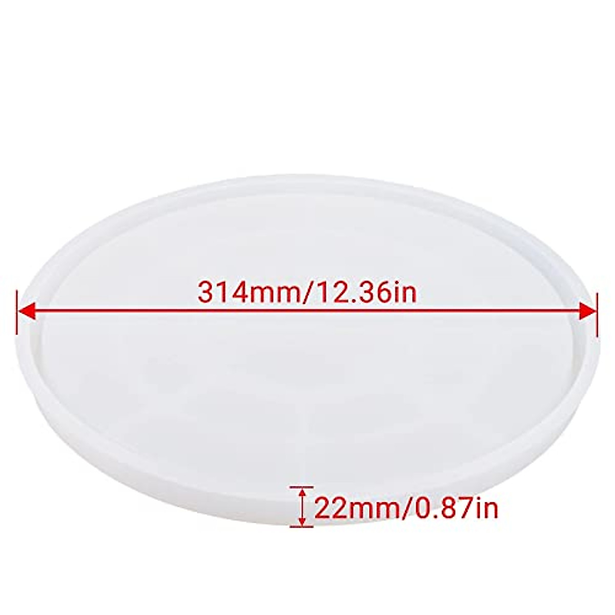 Rolling Tray Mold for Resin, Gartful Large Round Serving Tray Mold with Edges, Plate Silicone Epoxy Casting Mold for Agate Tray, Serving Board, DIY Jewelry Holder, Fruit Snack Tray, Home Decoration