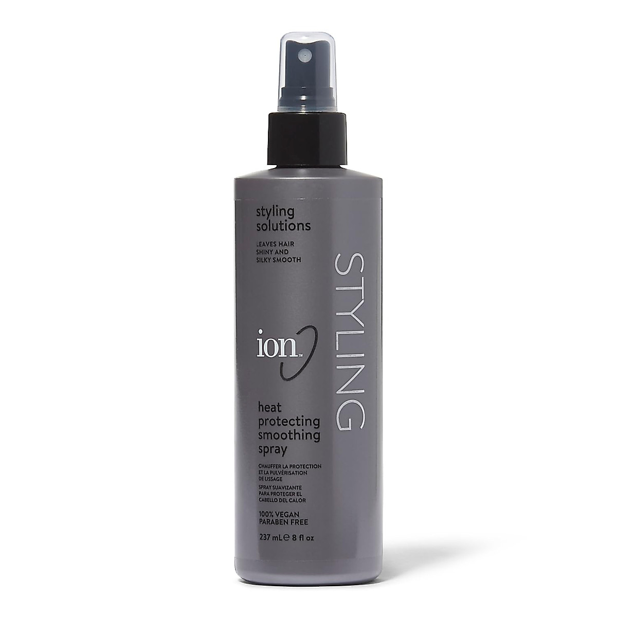 ion Smoothing Heat Protectant Spray, 8 fl oz, Vegan, Paraben Free, Lightweight, Improves Manageability, Reduces Drying Time