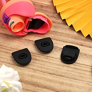 4pcs Replacement Plug for Owala, BPA Free Silicone Sealing Plug Accessories Top Replacement Lid Bottle Cap Mouth Stopper Gasket Compatible with Owala FreeSip 19/24/32/40oz(Black)