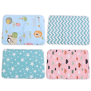 Ultra-Soft Large Washable Baby Changing Pad Mats Baby Cotton Urine Mat Diaper Nappy Bedding Changing Cover Pad Disposable Sanitary Baby Infant Toddler Diaper Liners Covers(Dream Stars)