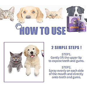 Nchampionba Petry Oral Spray for Dogs, Pet Oral Spray to Clean Dogs & Cats' Teeth, Petry Teeth Cleaning Spray Healthpety Oral Spray for Dog, Pet Breath Freshener Oral Spray. (50ML, 2PCS)