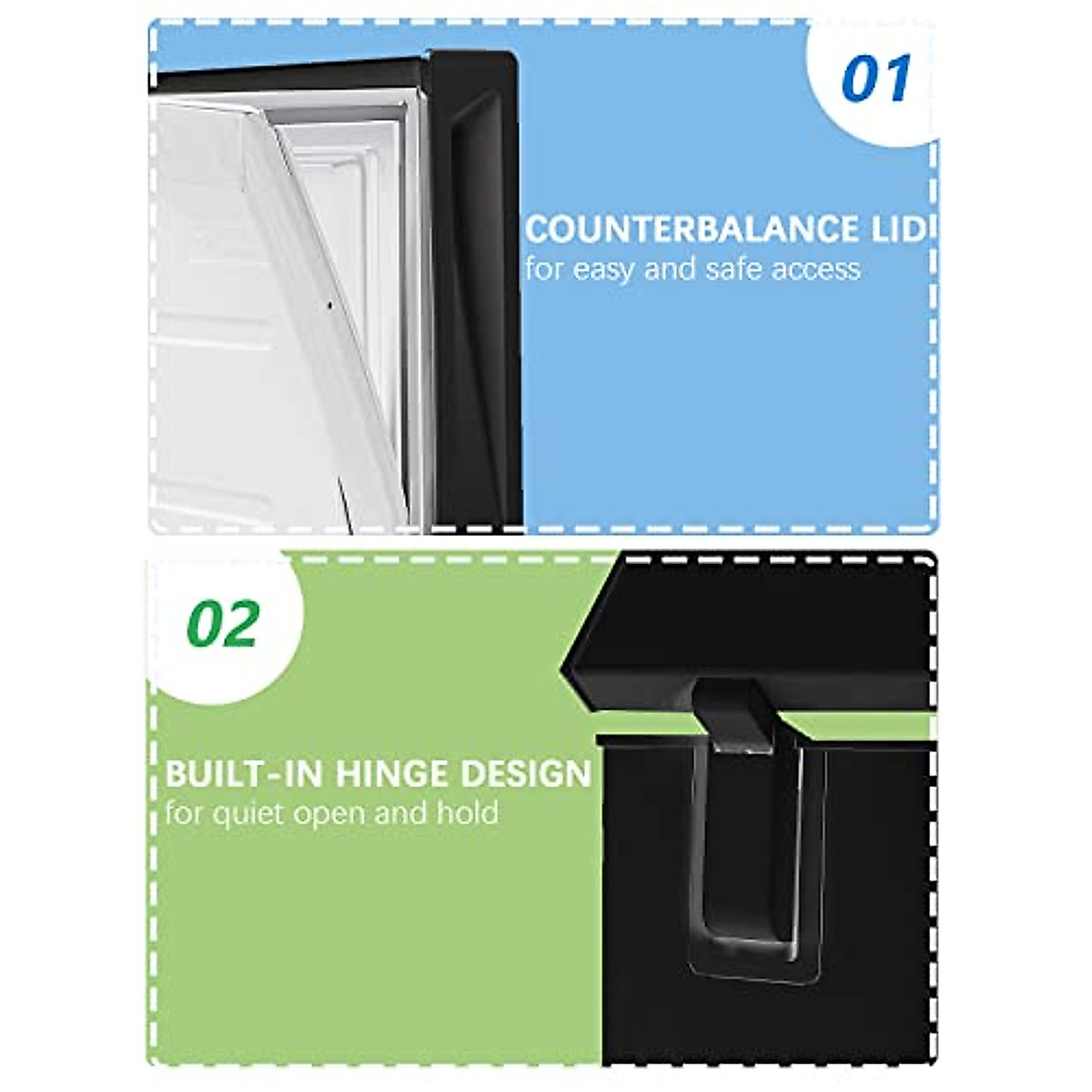 Chest Freezer Freestanding Deep Freezer 5.0 Cu Ft with Storage Basket and Adjustable Feet Top Open Door Small Compact Freezer Adjustable Thermostats for Garage Dorm Kitchen Office Business, Black