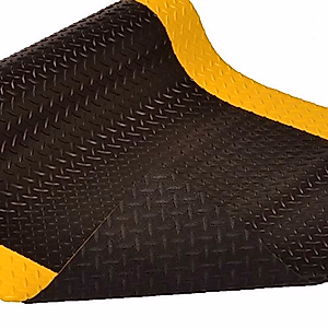 American Floor Mats - Diamond Plate Runner Mats - Durable, Abrasion Resistant Vinyl Mats, Rolls Grey 3/16" Thick x 2' x 10'
