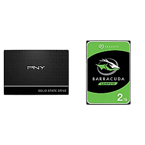 PNY CS900 500GB SSD + Seagate Barracuda 2TB HDD