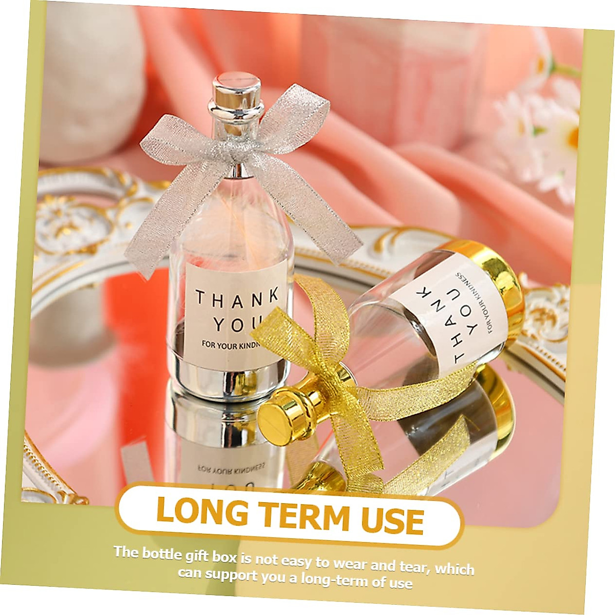 Gadpiparty 20pcs box Favor Container Decorationbridal Birthdays Bottle Showerengagementanniversariesgolden Champagne Birthday Wedding for Weddings Plastic Shaped Candy Bottles Gold